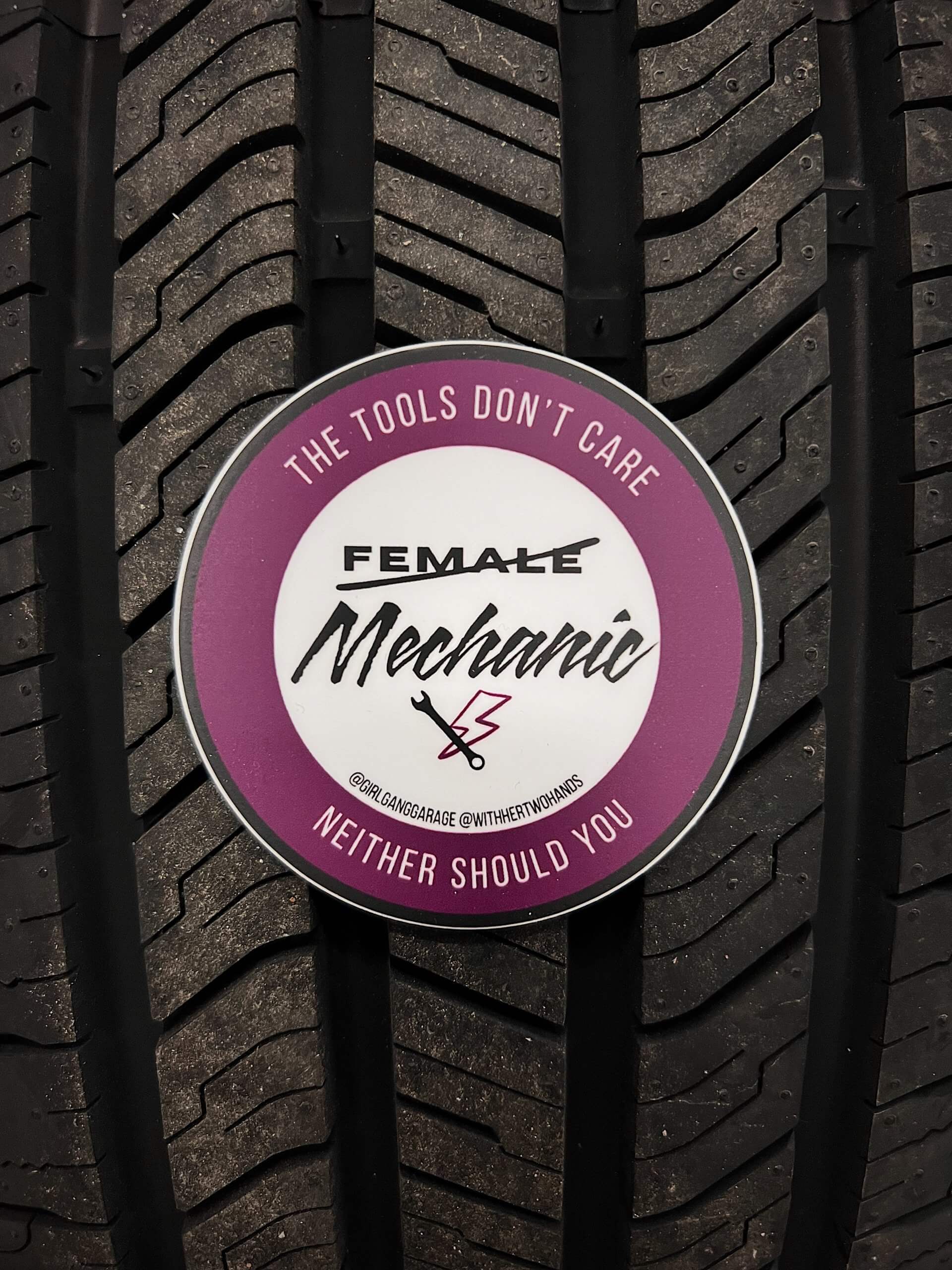 Female Mechanic Slap Sticker - Girl Gang Garage